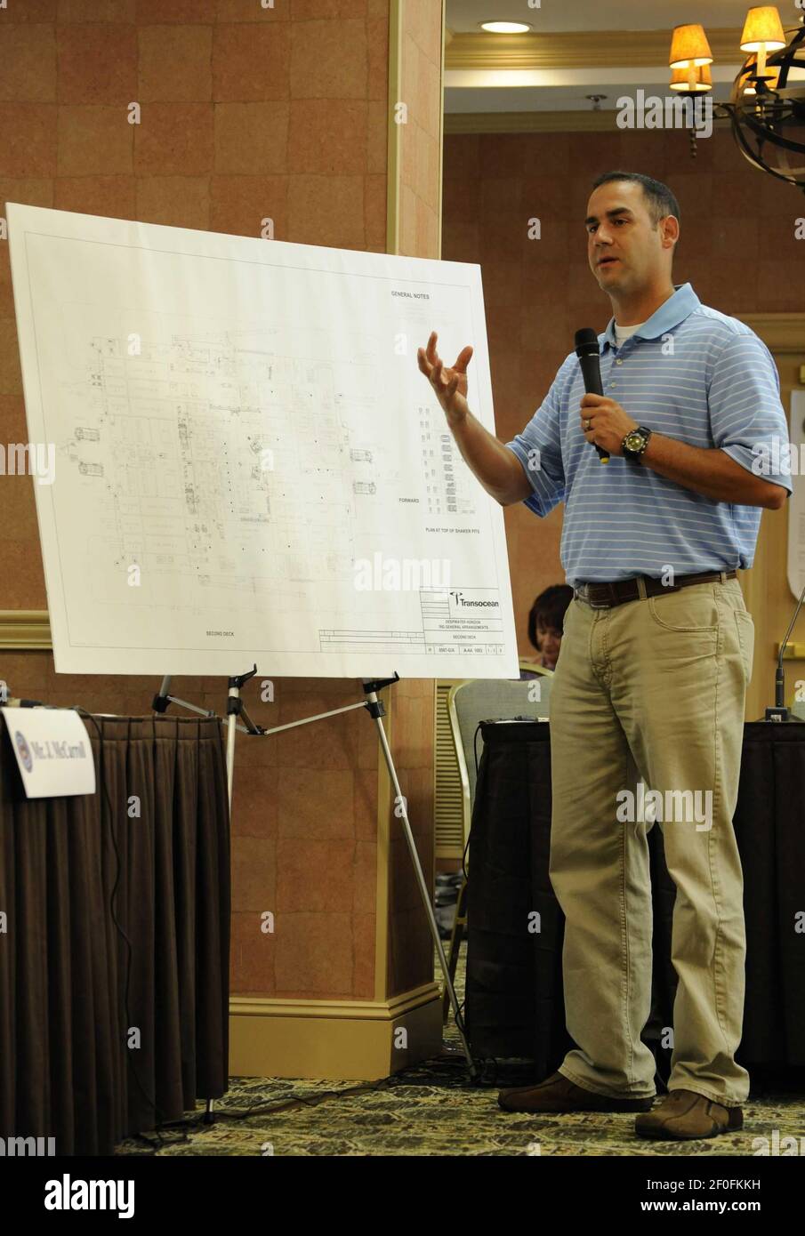 28 May 2010 - Kenner, Louisiana - Greg Meche, a mud engineer with M-I ...