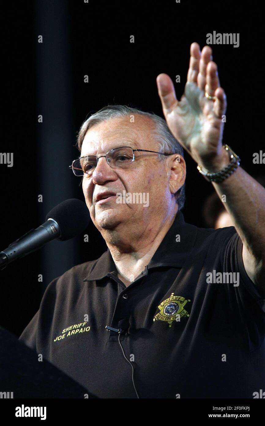 29 May 2010- Tempe, AZ- Maricopa County Sheriff Joe Arpaio speaks ...