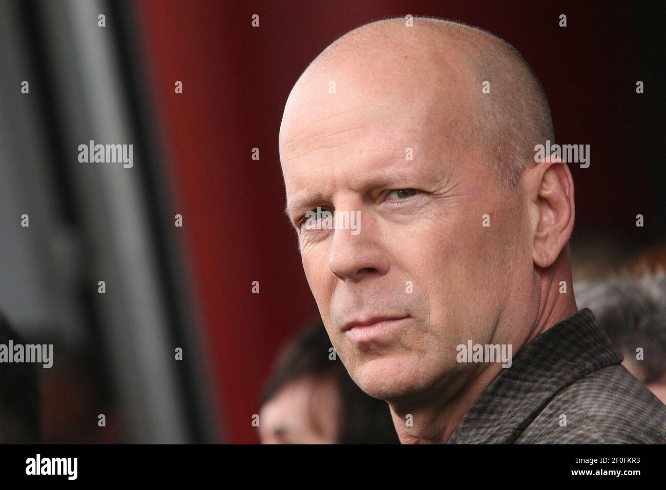 27 May 2010- Los Angles, California- Actor Bruce Willis looks on as Sir ...