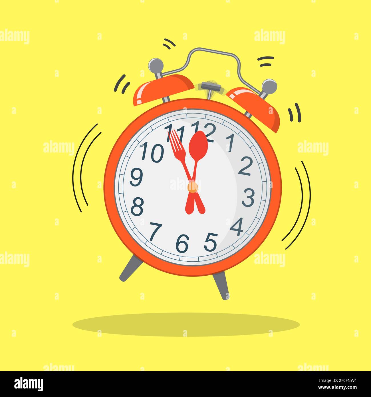 Business Concept with Lunch Time on alarm clock Stock Vector Image ...