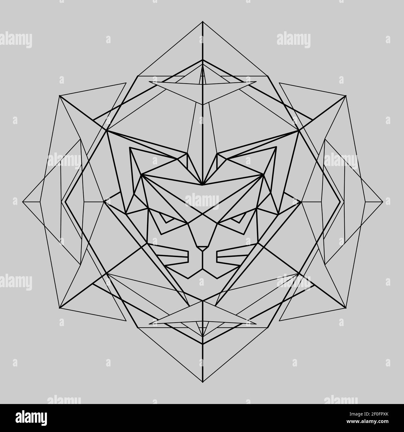 Cat hexagon Stock Vector Images - Alamy