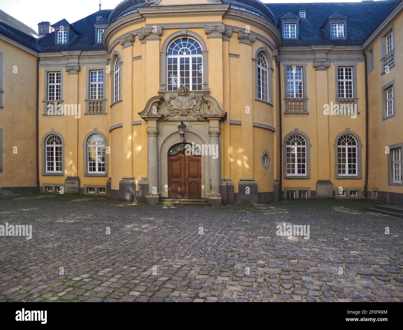 Beautiful german yellow water castle Schloss Dyck Stock Photo - Alamy