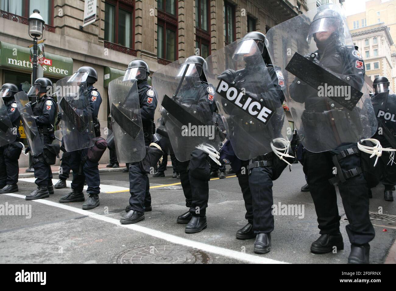 26 June 2010 - Toronto, Canada - Large groups of police dressed in riot ...