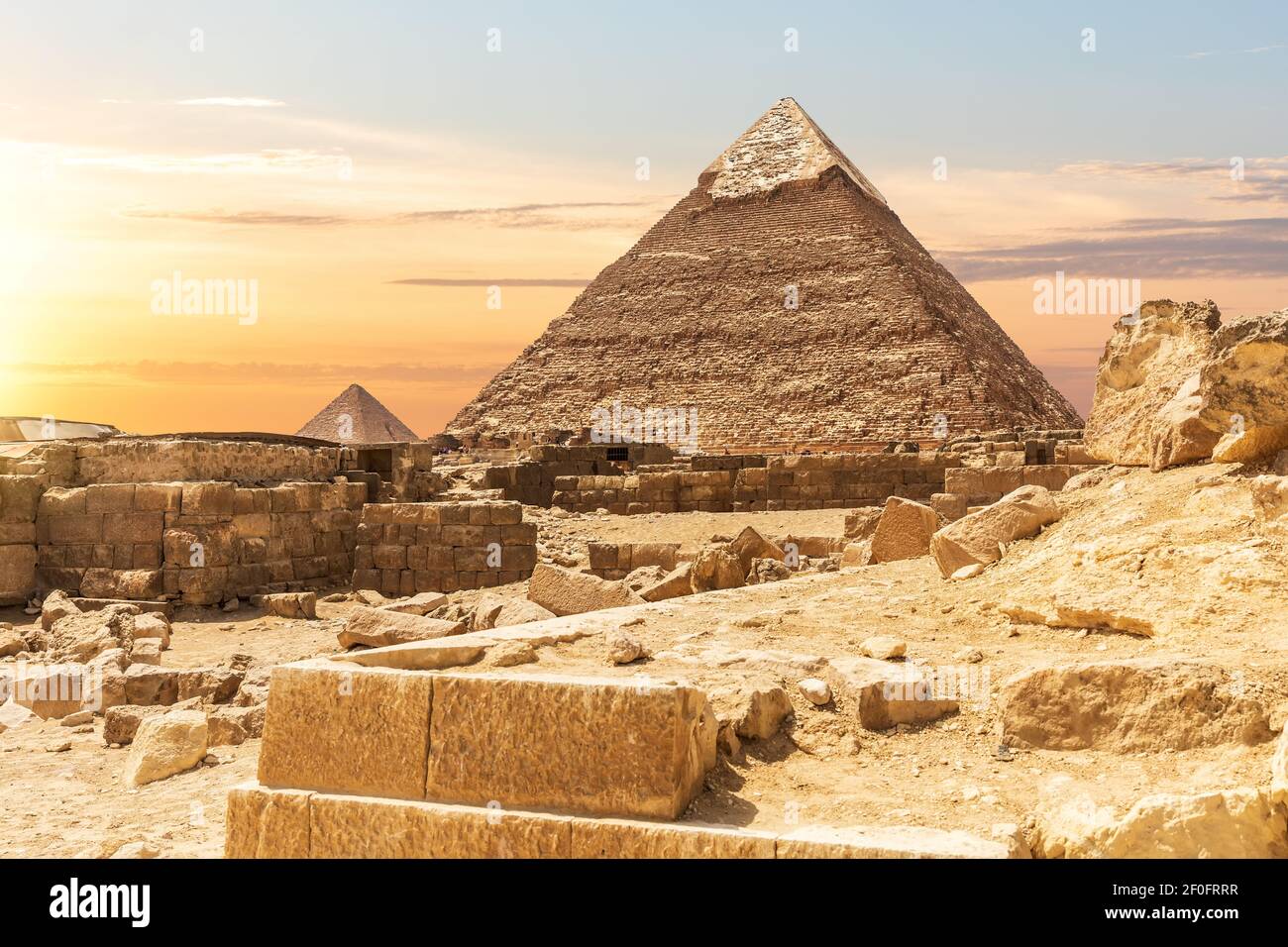 Ruins of ancient Egypt near the Pyramids of Giza Stock Photo - Alamy