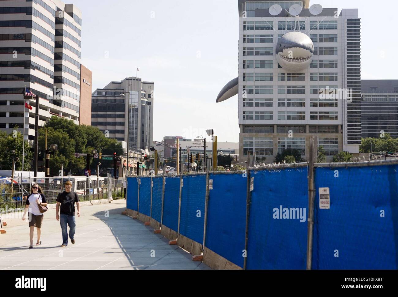 23 July 2010 - Silver Spring, Maryland - A large shark head, fins and ...