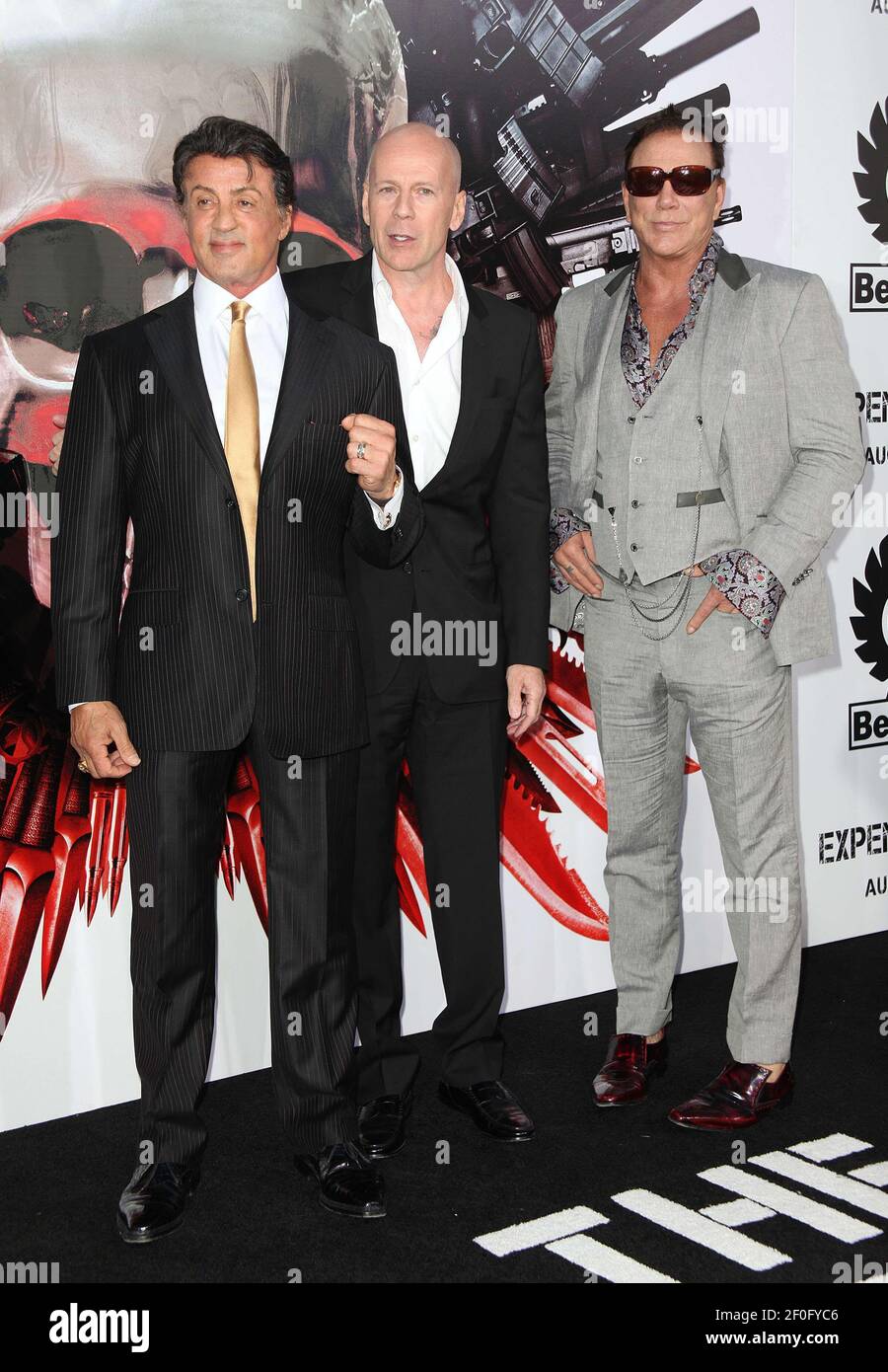 03 August 2010- Hollywood, California- Actors Sylvester Stallone, Bruce ...