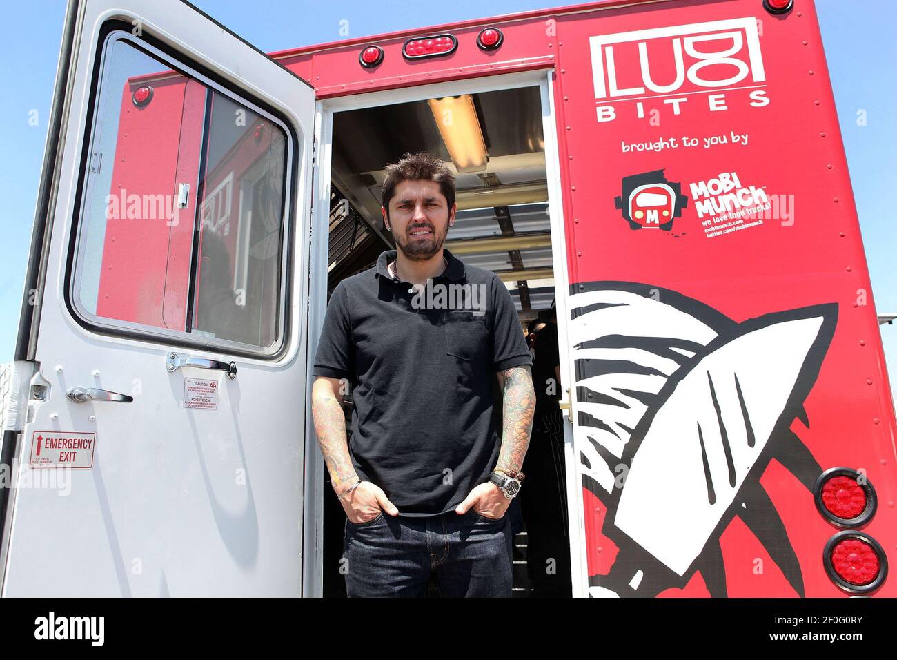14 August 2010 - Los Angeles, CA - French chef Ludo Lefebvre poses in ...