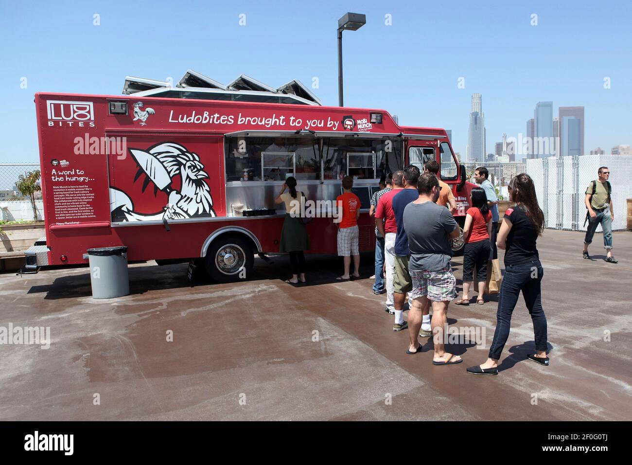 14 August 2010 - Los Angeles, CA - People line up to sample french chef ...