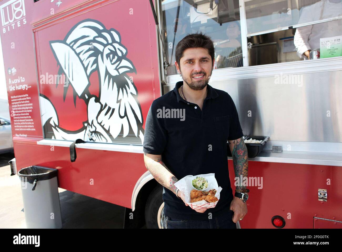 14 August 2010 - Los Angeles, CA - French chef Ludo Lefebvre poses with ...