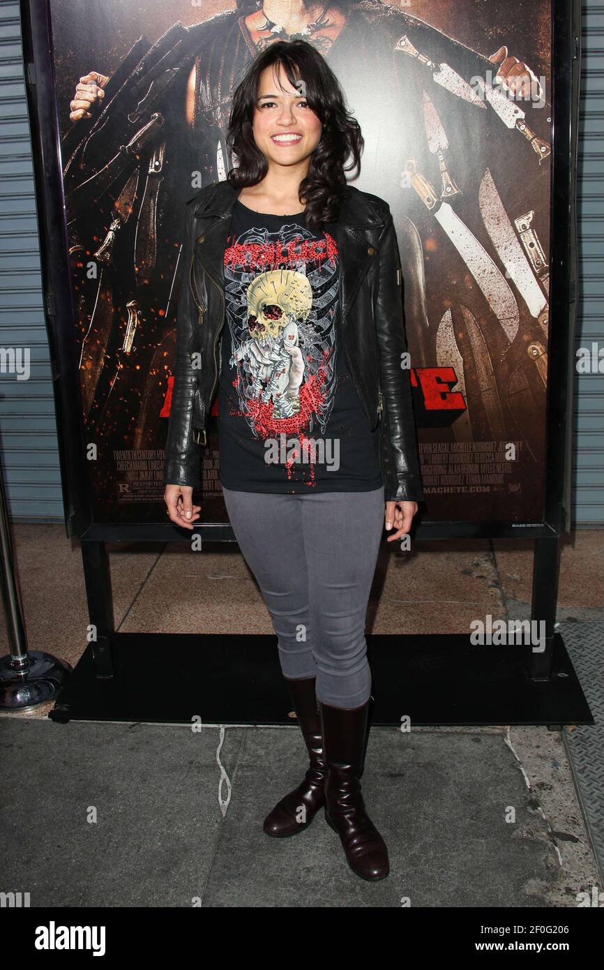 25 August 2010 - Los Angeles, CA - Actress Michelle Rodriguez arrives ...