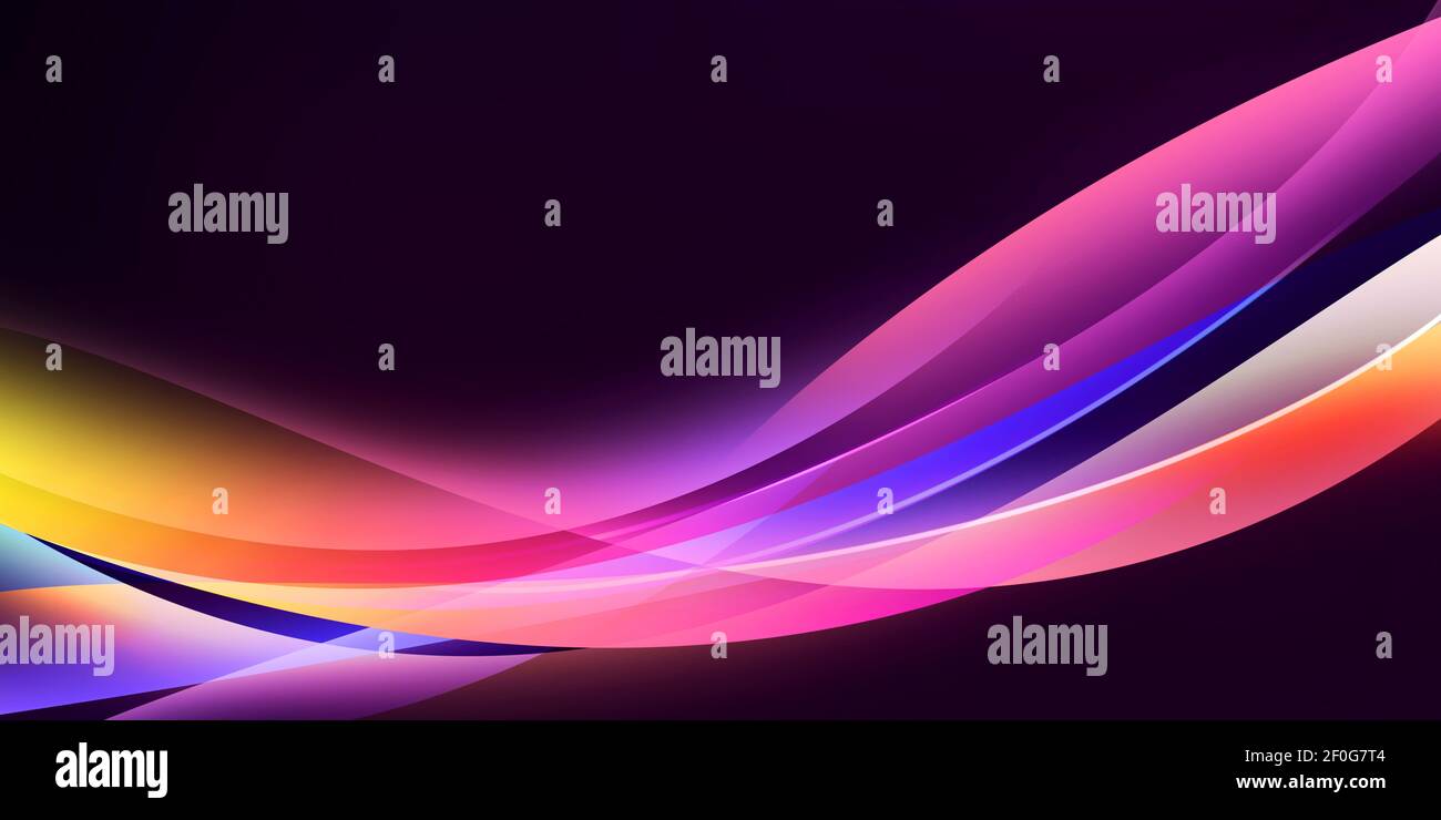 Abstract Colorful Geometric Flow shapes backdrop design. Modern waves ...