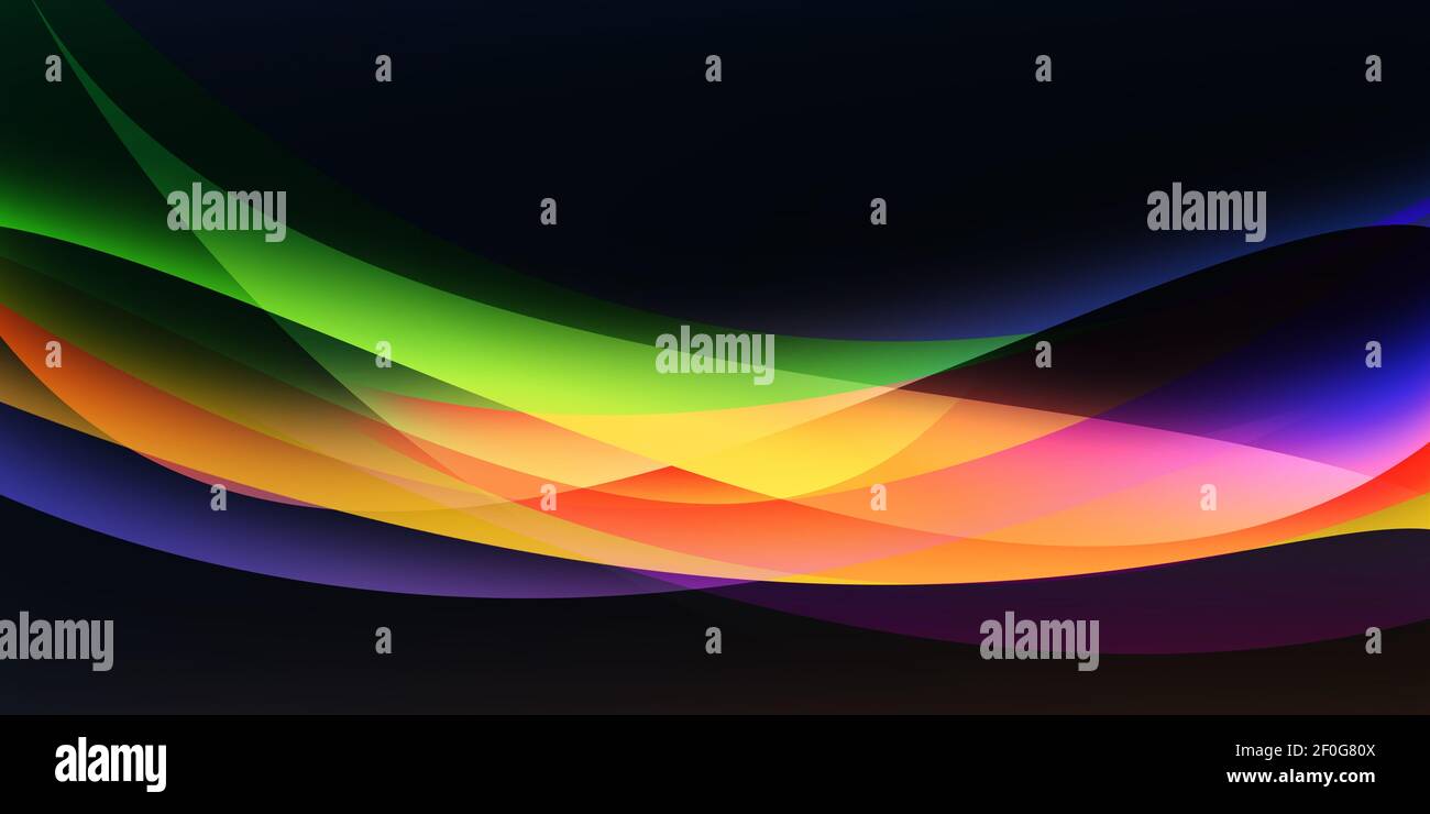 Abstract Geometric Curvy Smooth Colorful Gradient Background. New ...