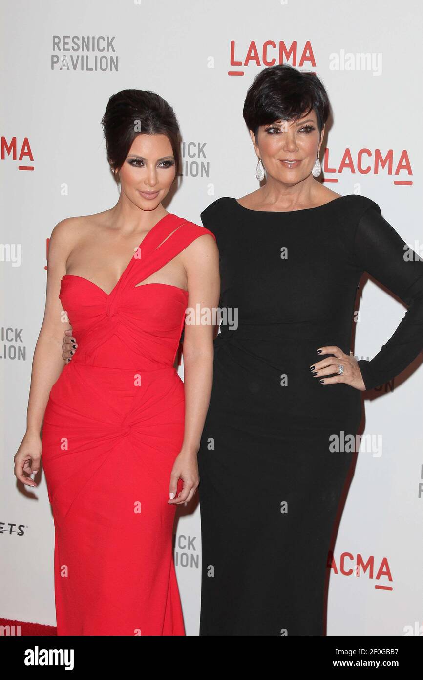 25 September 2010 - Los Angeles, CA - Kim Kardashian and Kris Jenner arrive to LACMA's "The ...
