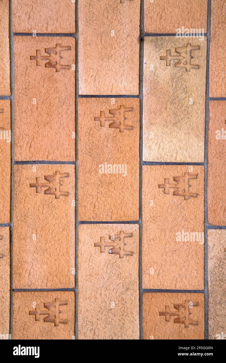 Wall brick in the centre of vergiate varese Stock Photo - Alamy