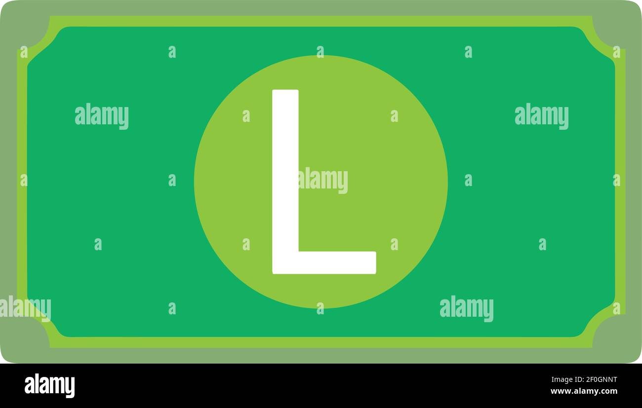 Honduras Lempira currency Sign Green Note icon Vector for mobile apps ...