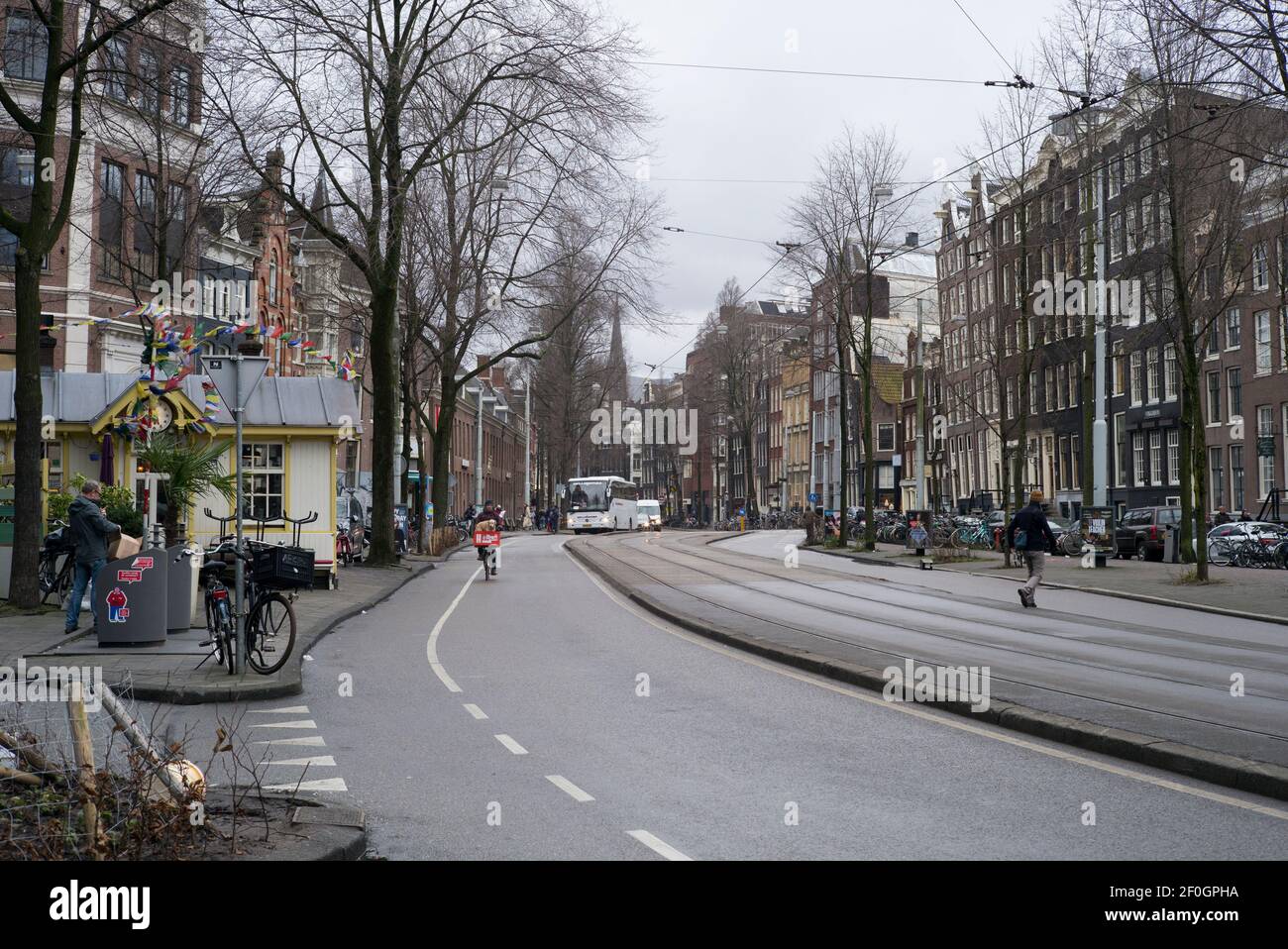 Beautiful street view and European buildings in Amsterdam Netherlands ...