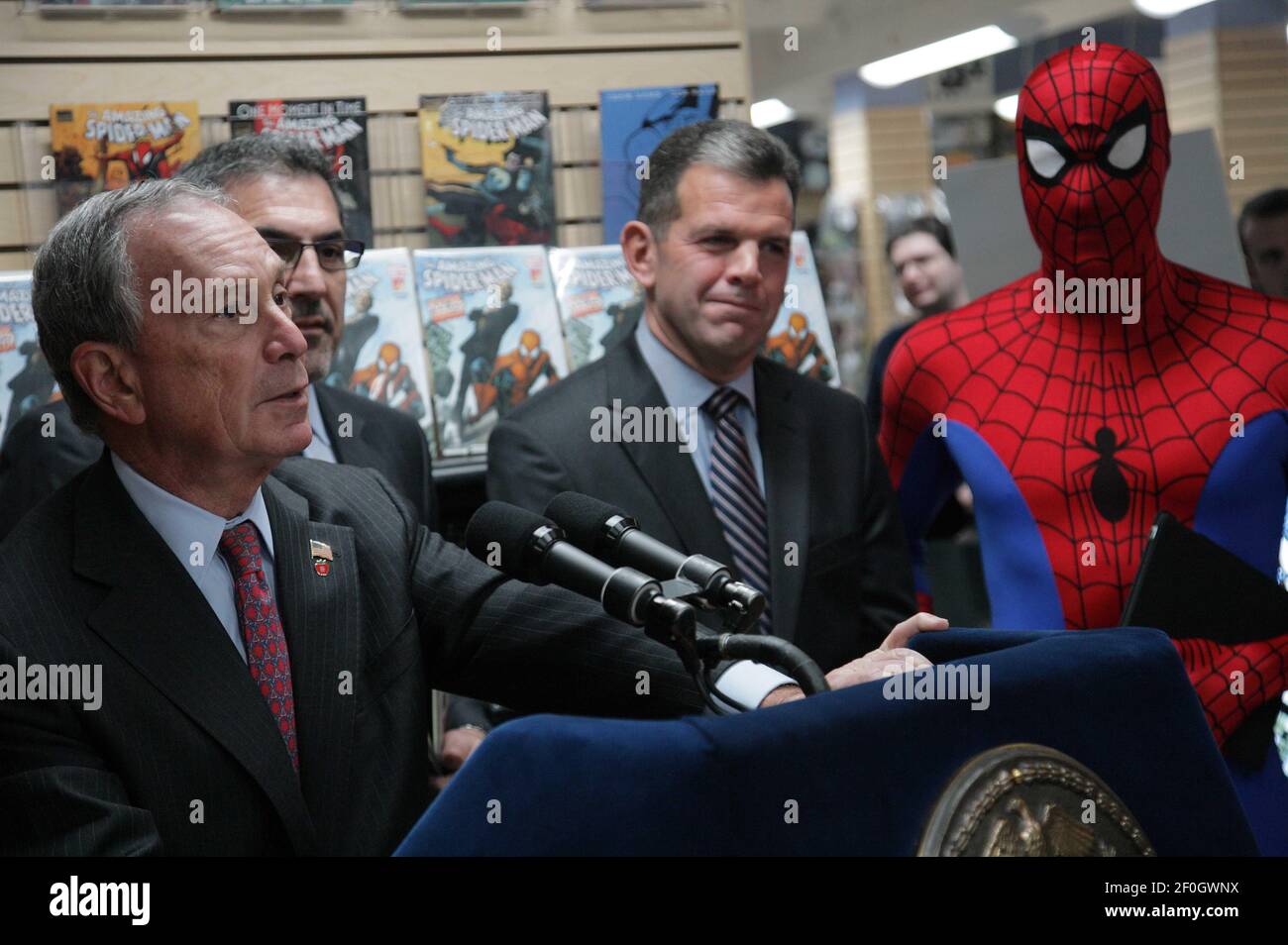 November 17, 2010 - New York, NY - Mayor Michael Bloomberg joins Marvel ...