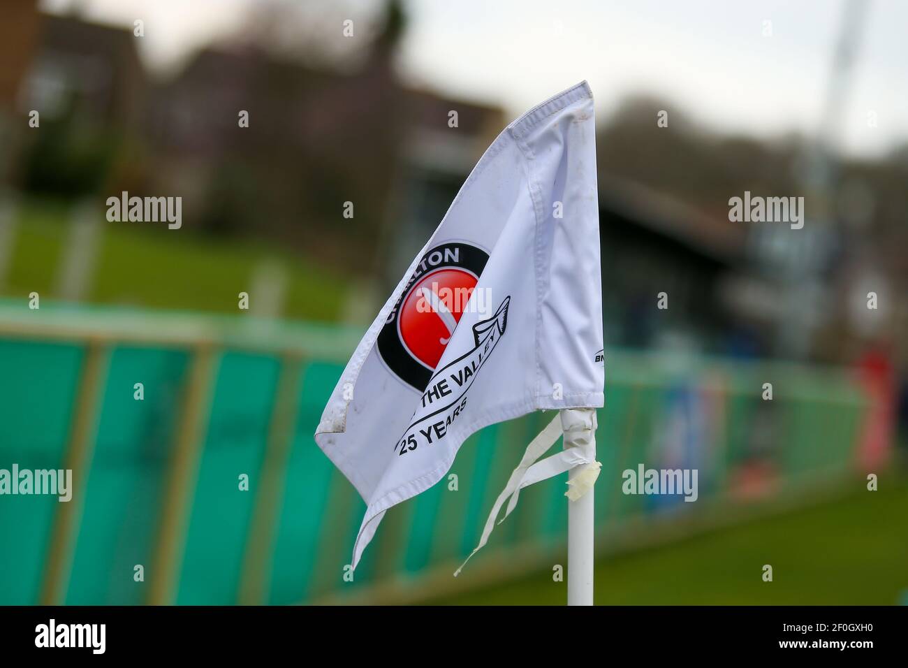 Corner flag at the FA Women's Championship game between Charlton ...
