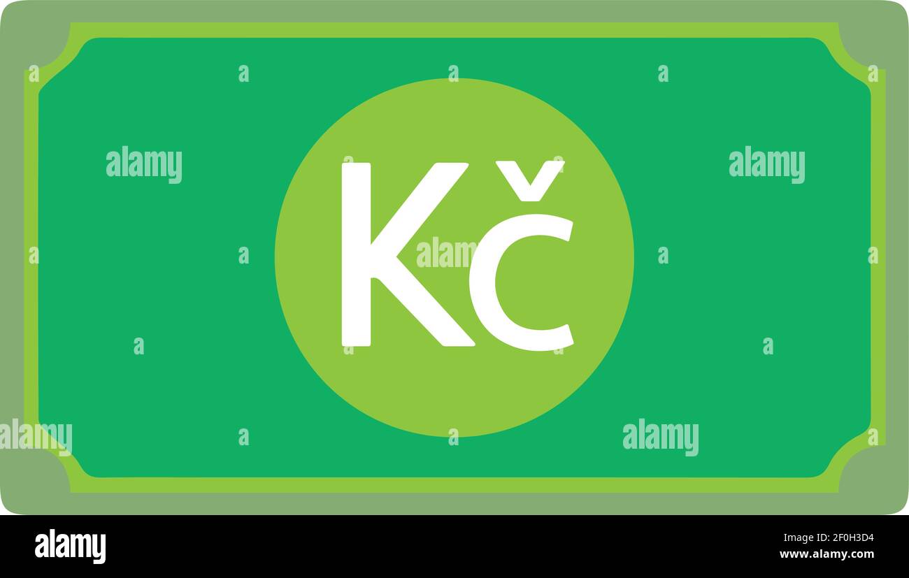 Czech republic koruna currency green Stock Vector Images - Alamy