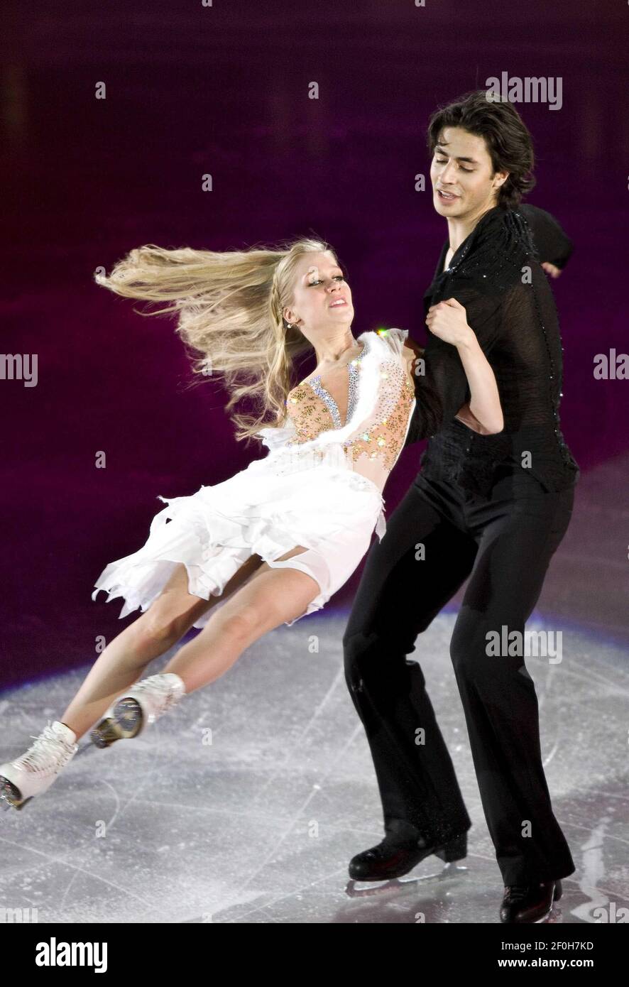 30 January 2010 - Jeonju, South Korea : Gold medal Ice Dance team Kaitlyn Weaver and Andrew Poje ...