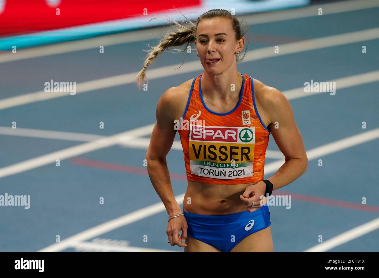 TORUN, POLAND - MARCH 7: Nadine Visser of The Netherlands competing in ...