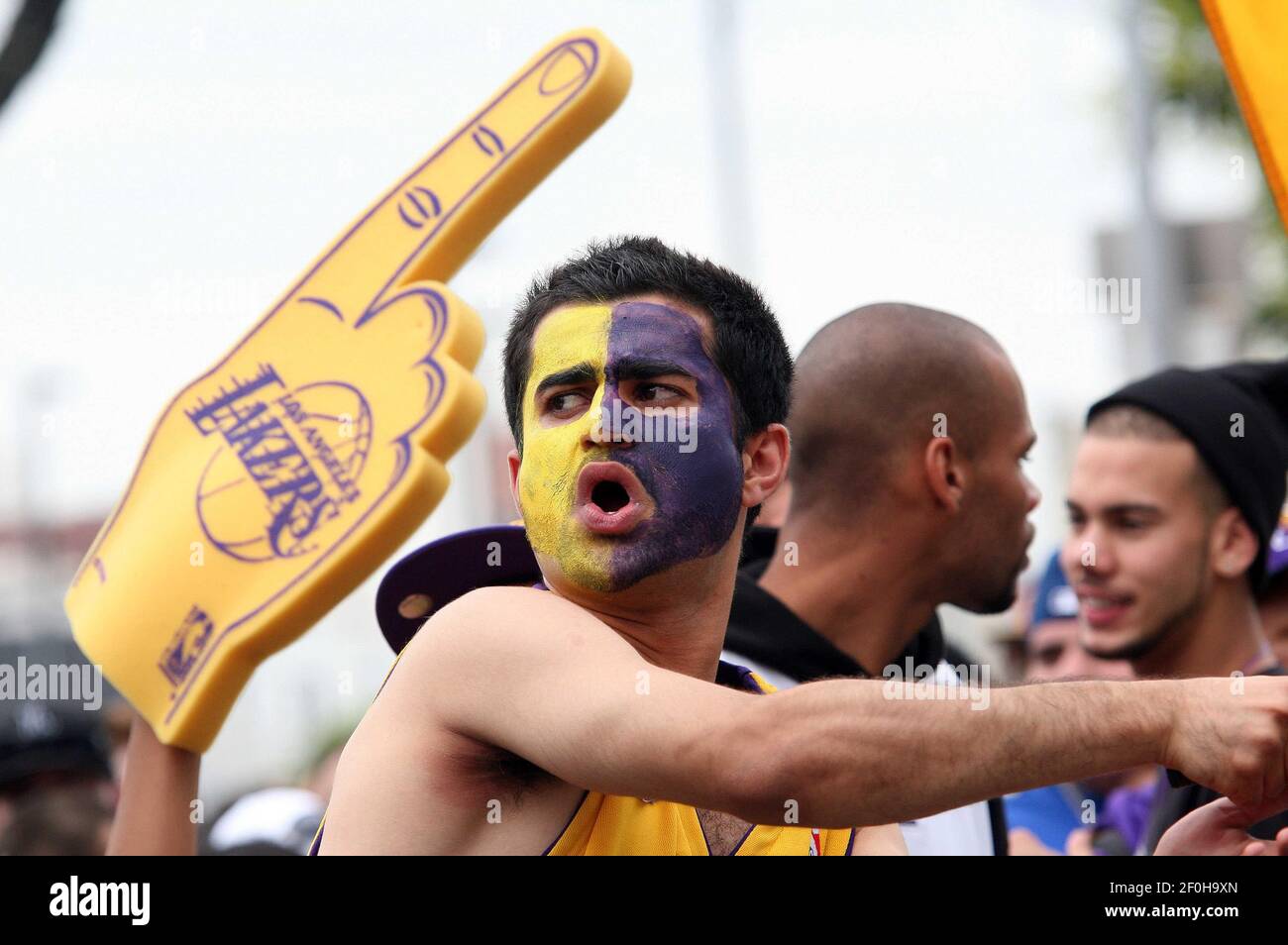 21 June 2010 - Los Angeles, California - Fans celebrate the Los Angeles ...