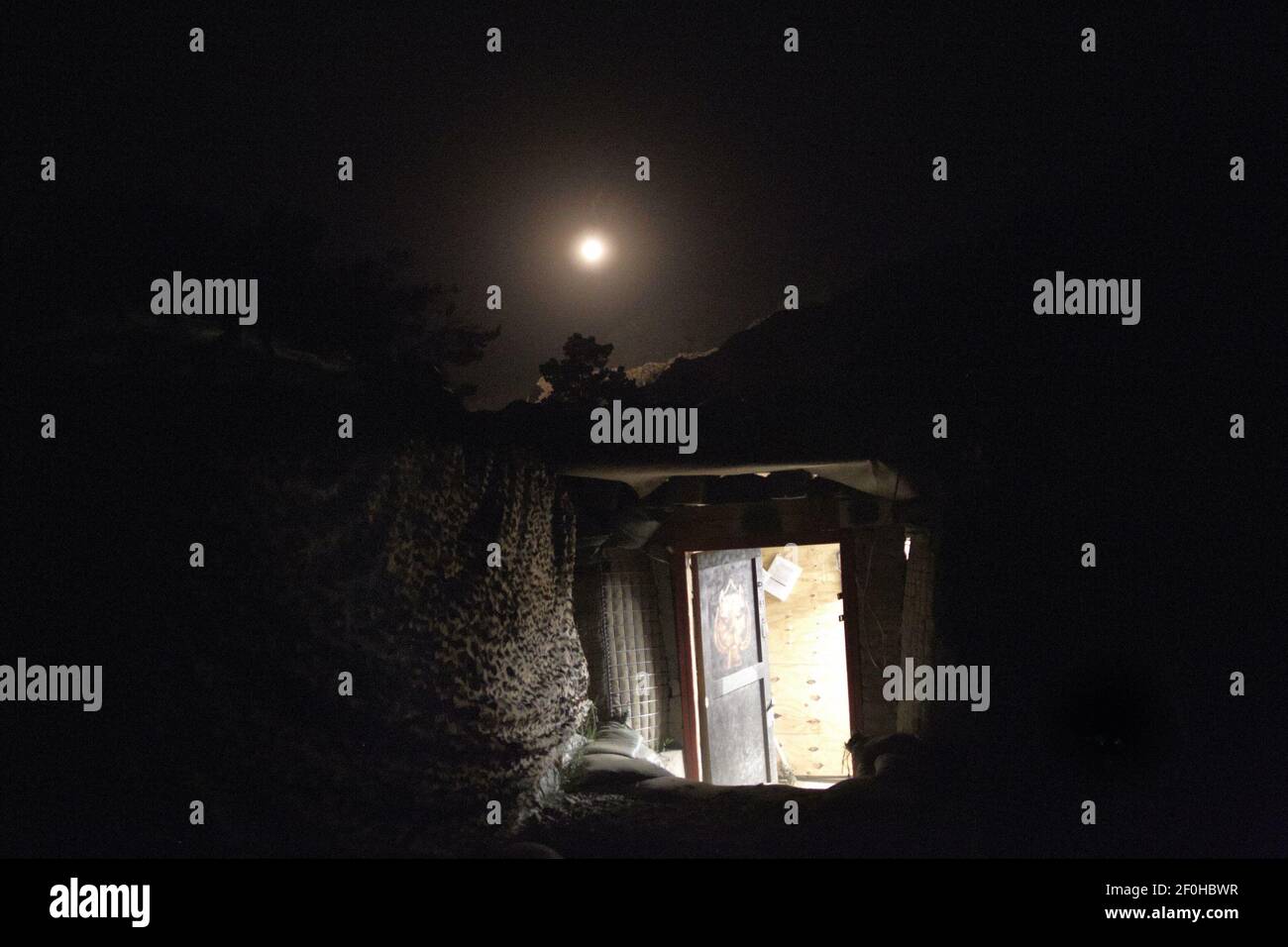 19 June 2012 - Kunar Province, Afghanistan - The entrance to the mortar ...