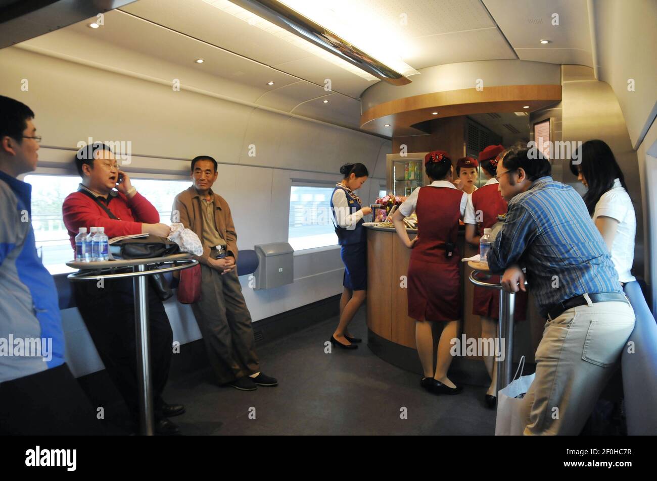 Inside CRH restaurant car. (Photo by Raphael Fournier/Sipa USA Stock ...