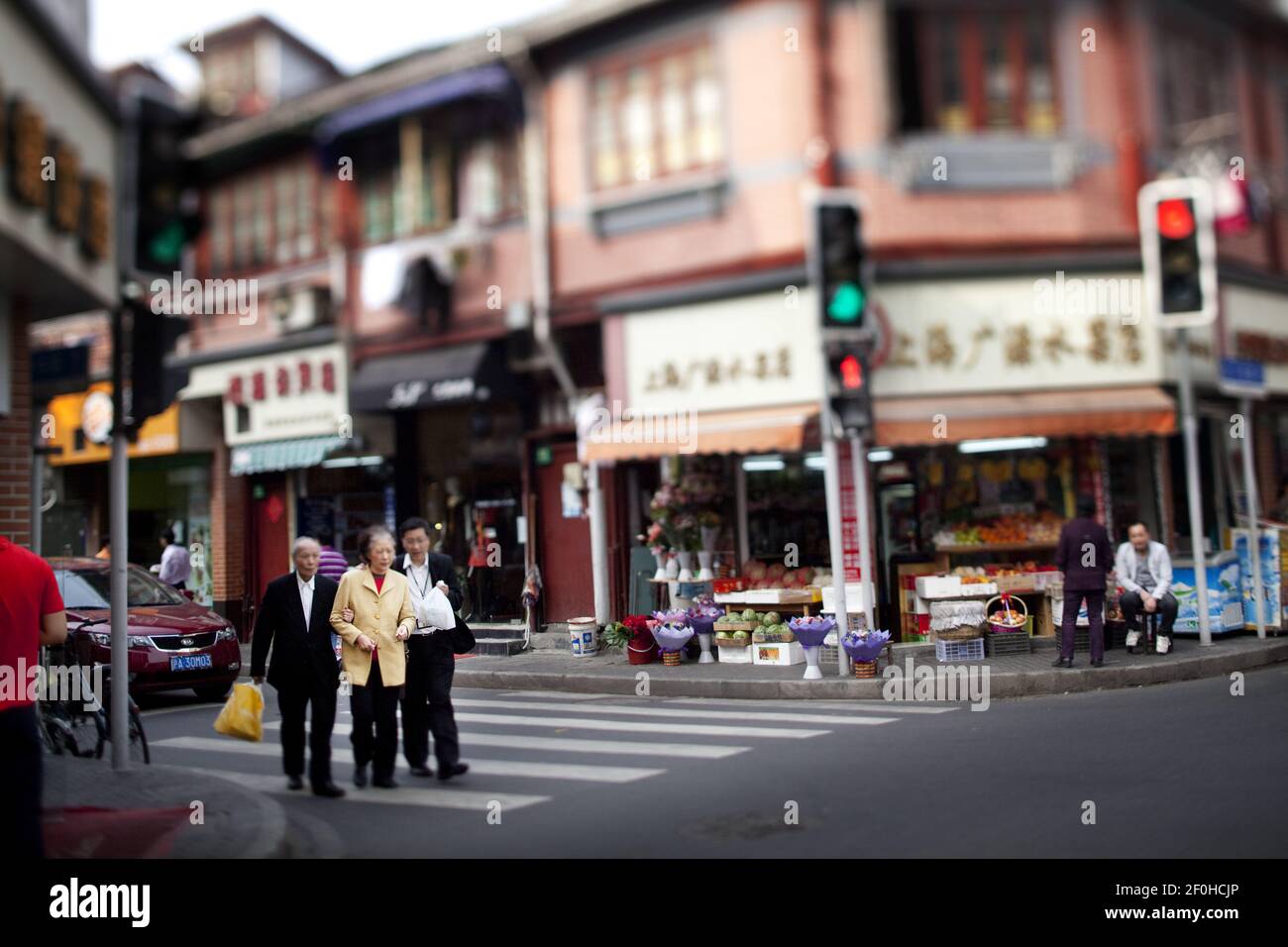 Daily life in Shanghai with the skyline of Shanghai. (Photo by Robin ...