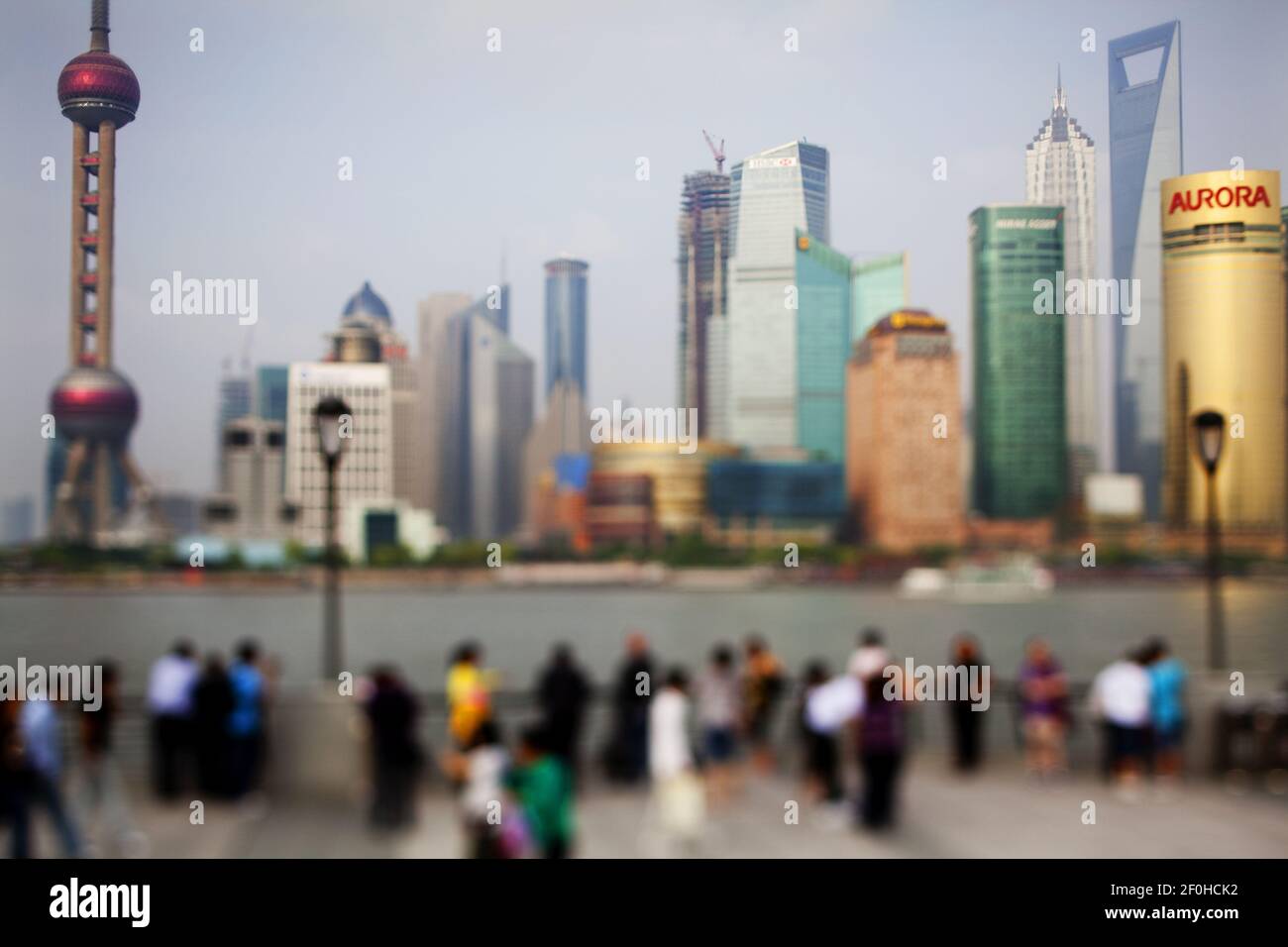 Daily life in Shanghai with the skyline of Shanghai. (Photo by Robin ...