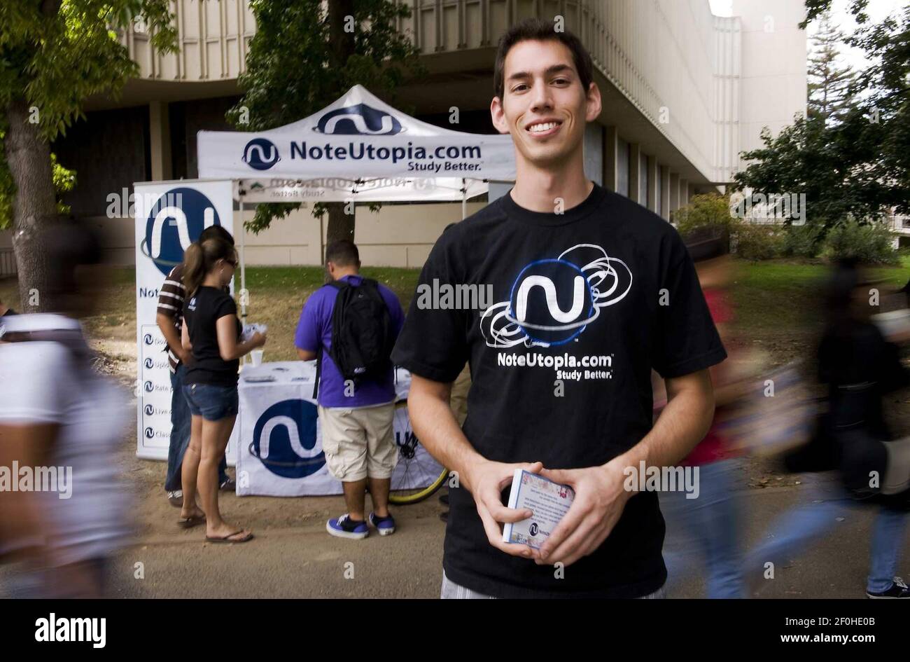 Ryan Stevens, who's founded his own company, NoteUtopia.com, set up a ...