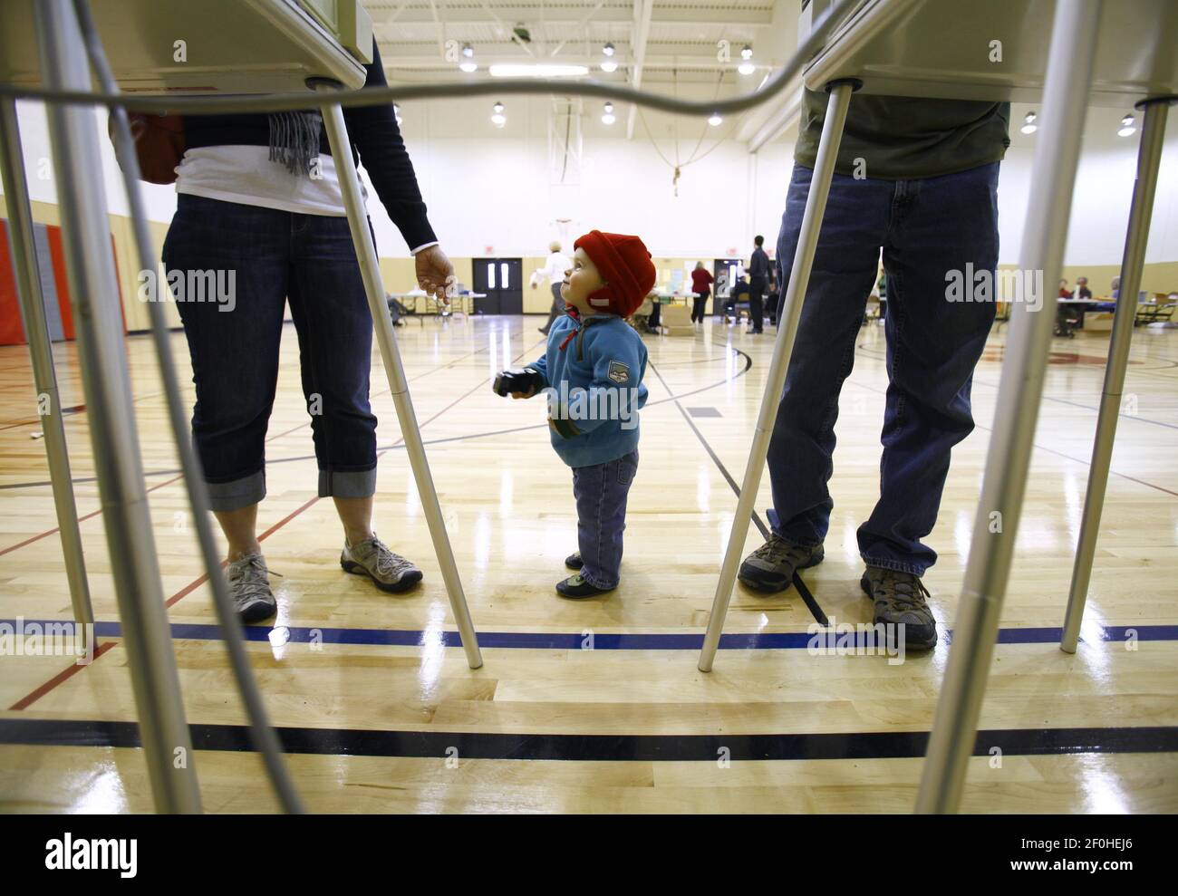 Geralyn Jones, left, reaches for her grandson, Lucas Jones, while she and her husband, Matthew ...