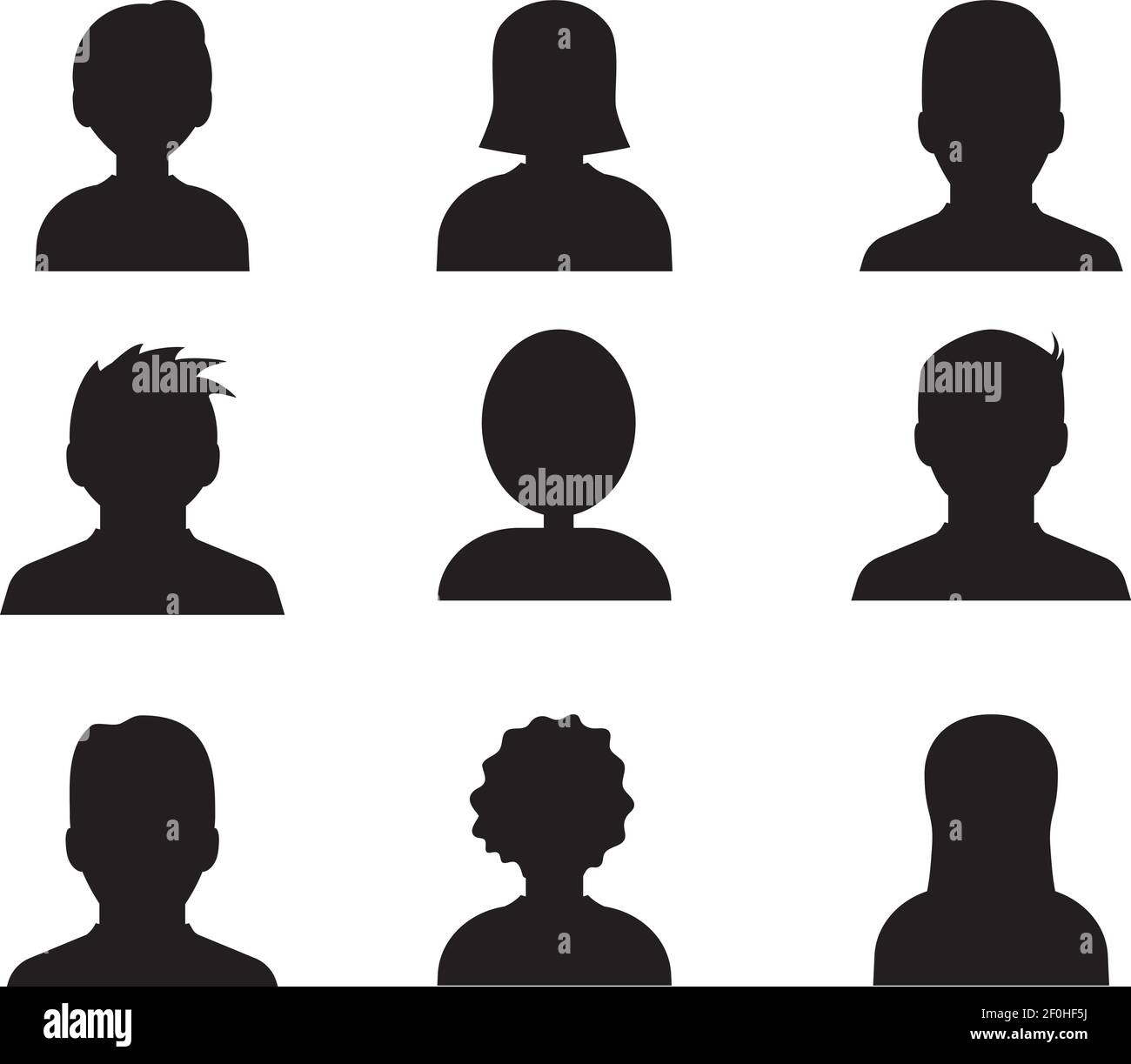 Male and female head silhouettes avatar Stock Vector Image & Art - Alamy