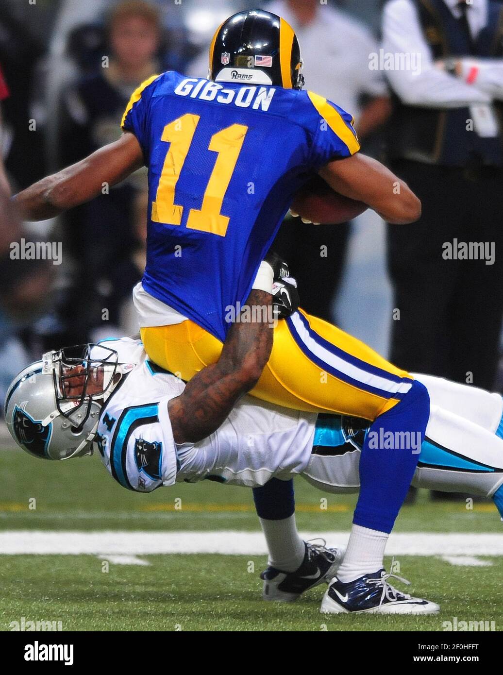 Carolina Panthers cornerback Captain Munnerlyn fights to make a tackle ...