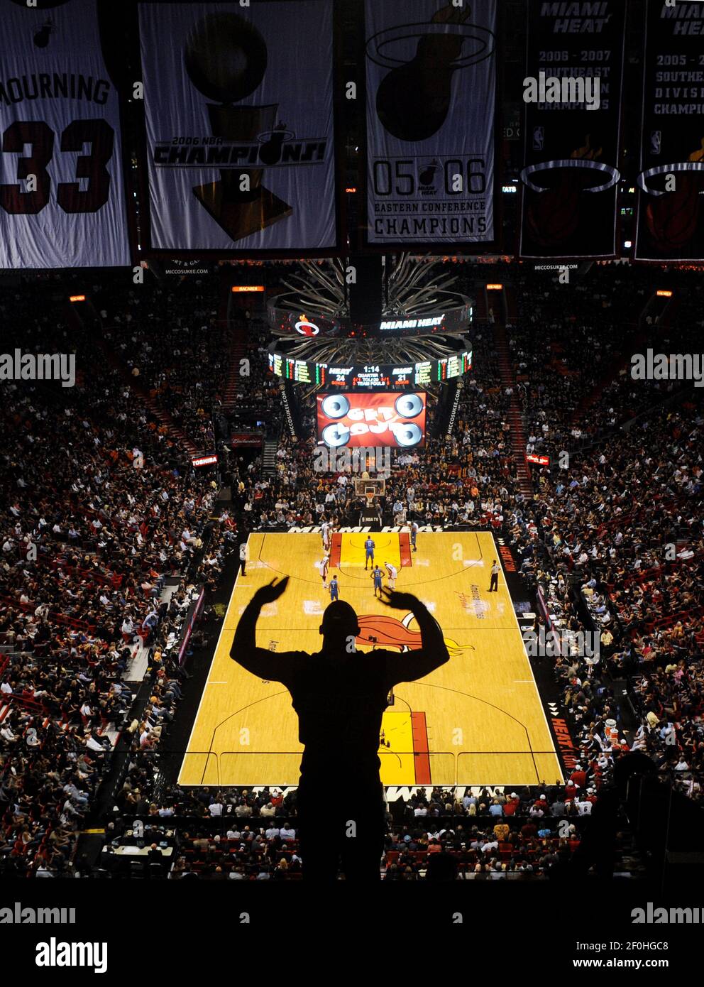 Fans filled seats up to the top of AmercianAirlines Arena in Miami ...