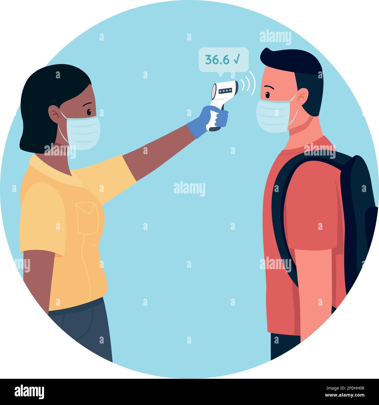 Temperature measuring covid pandemic Cut Out Stock Images & Pictures ...