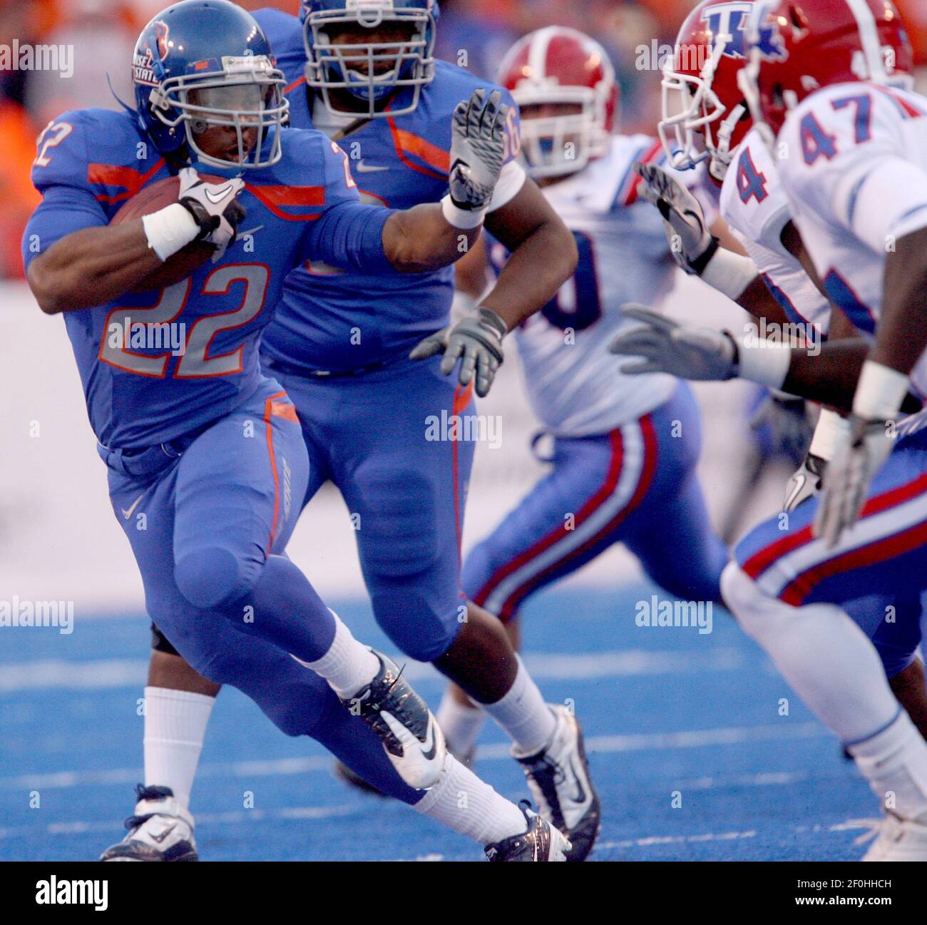 Doug Martin of Boise State runs the ball against Louisiana Tech in the ...