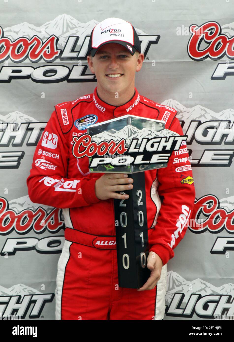 Justin Allgaier won the Coors Light Pole Award for the 5-hour Energy ...