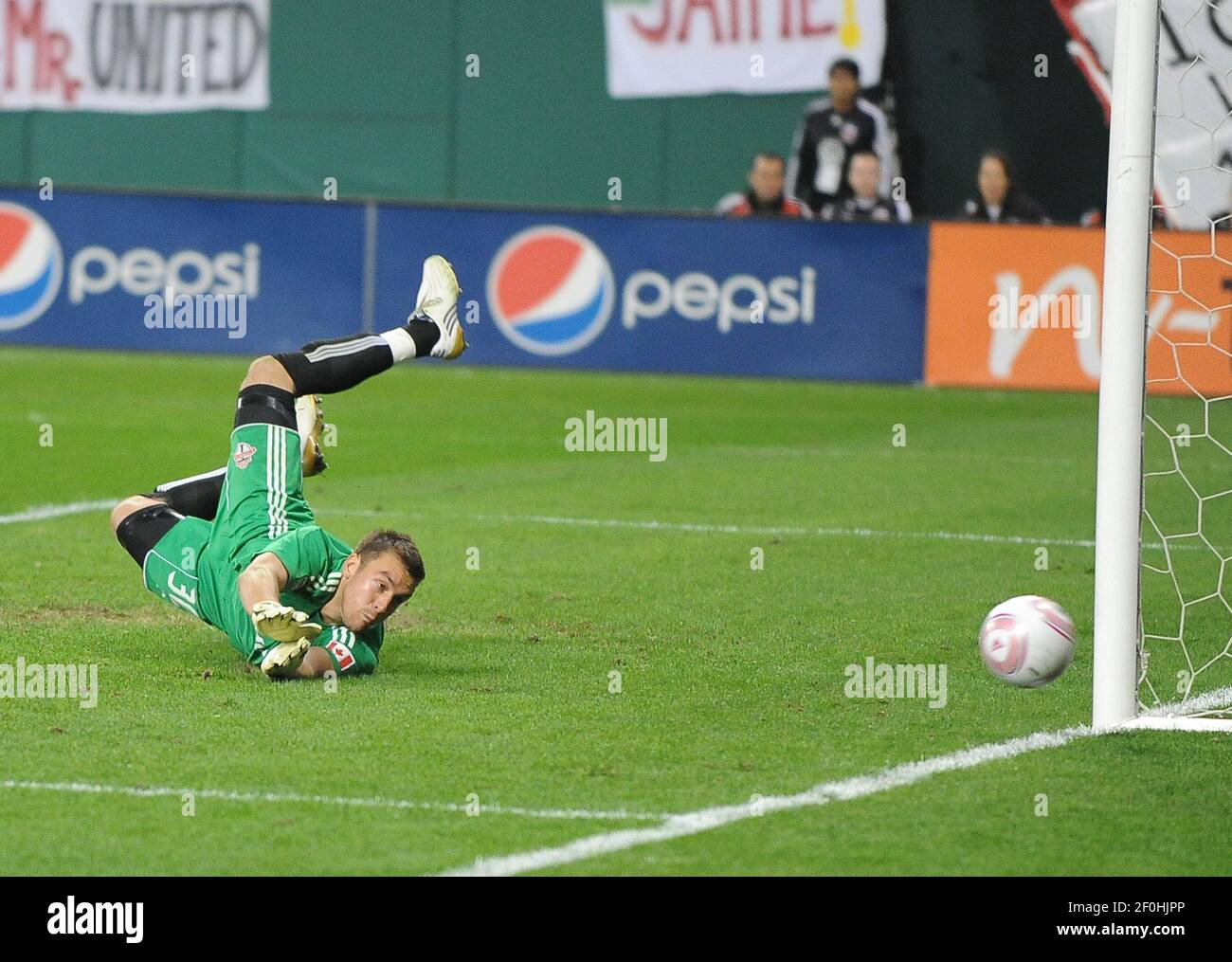 A D.C. United scoring attempt gets past Toronto FC goalkeeper Milos ...