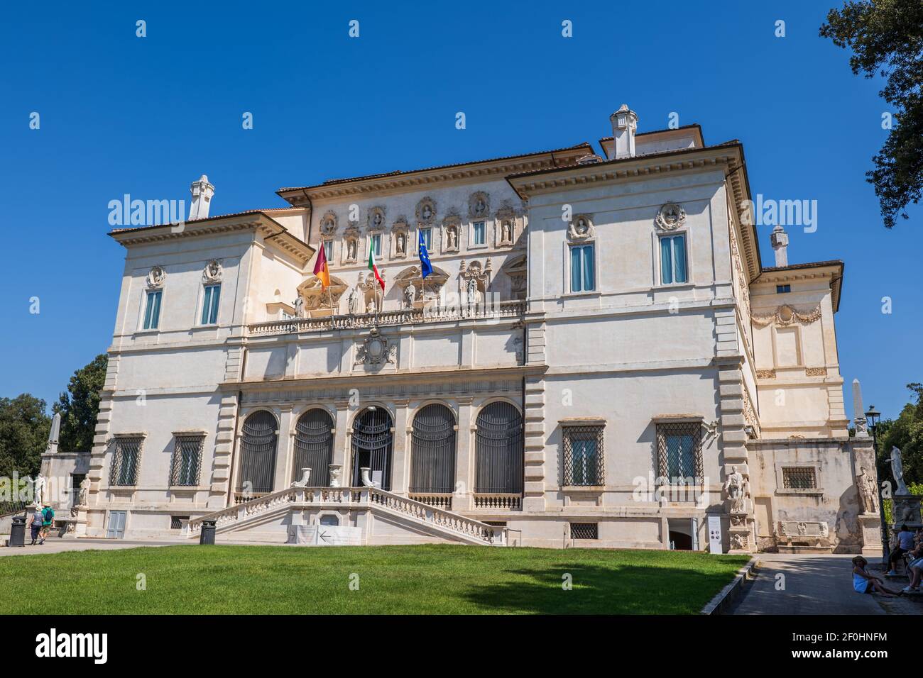 Italy, Rome, Borghese Gallery and Museum, Villa Borghese gardens Stock ...