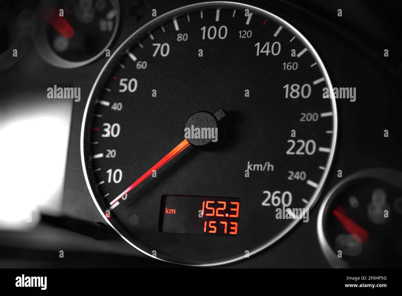 Luxury car speedometer close up Stock Photo - Alamy