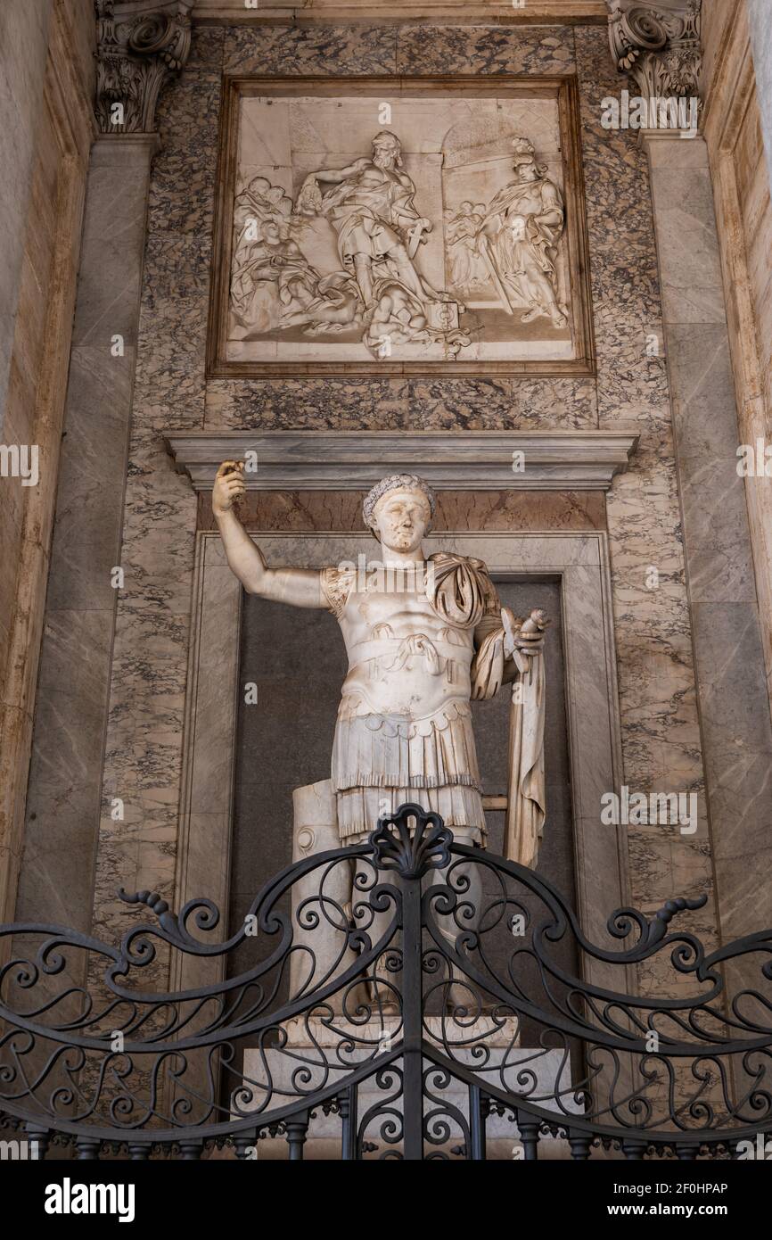 Emperor Constantine statue from 4th century at Basilica of St. John ...