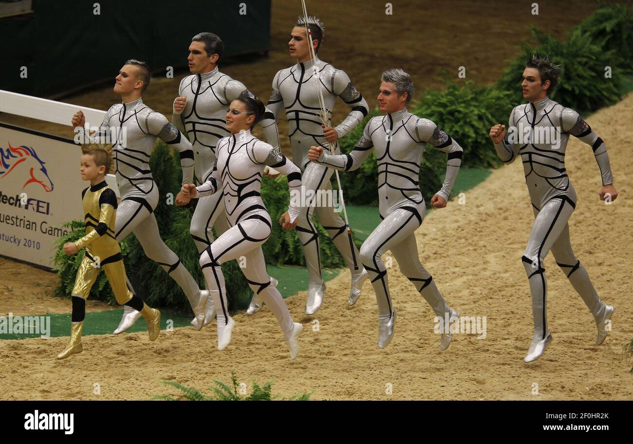 The French team enters to compete in Round 1 of the Team Freestyle ...