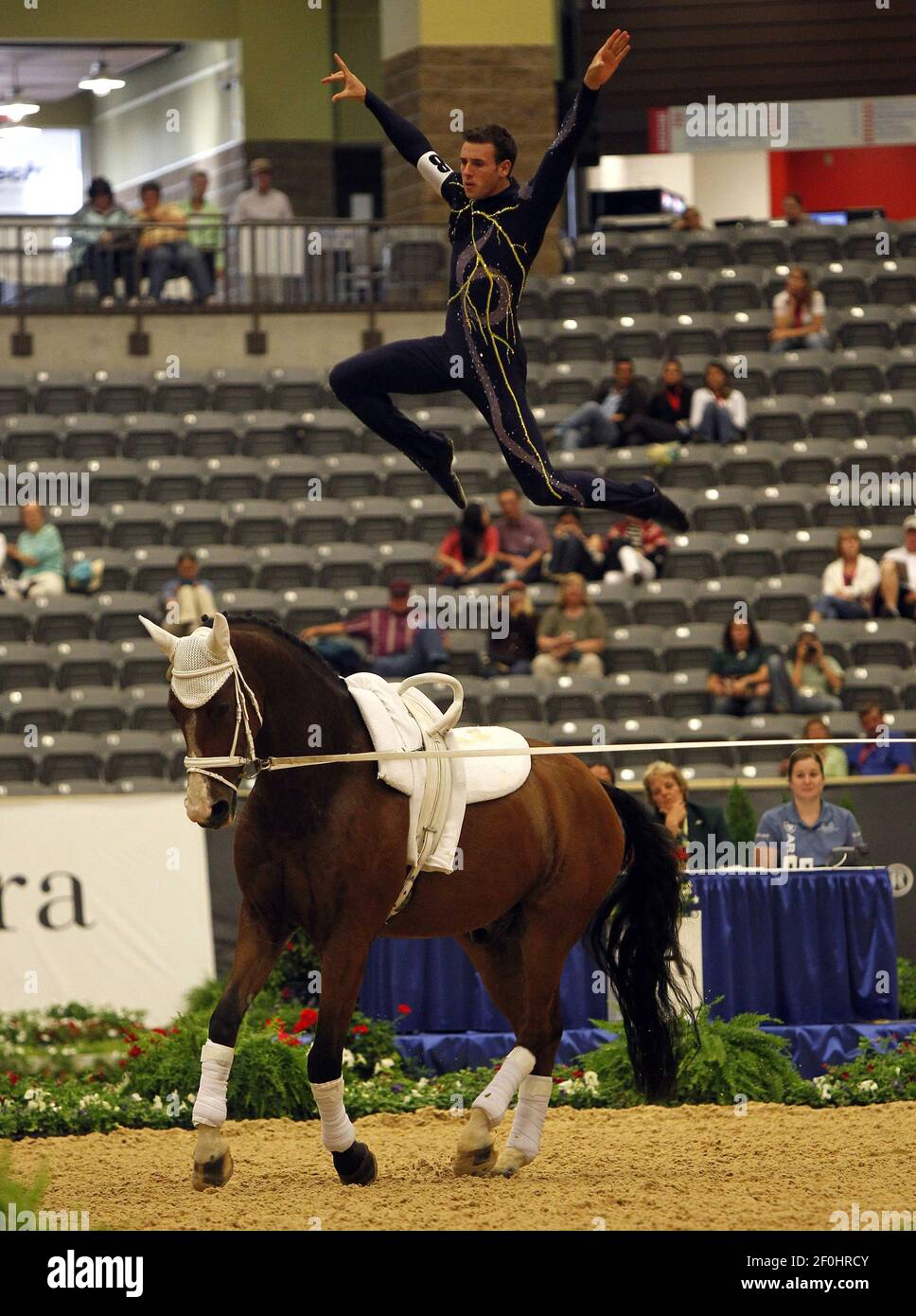 Stefan Csandl of Austria performs during the Men's Freestyle vaulting ...