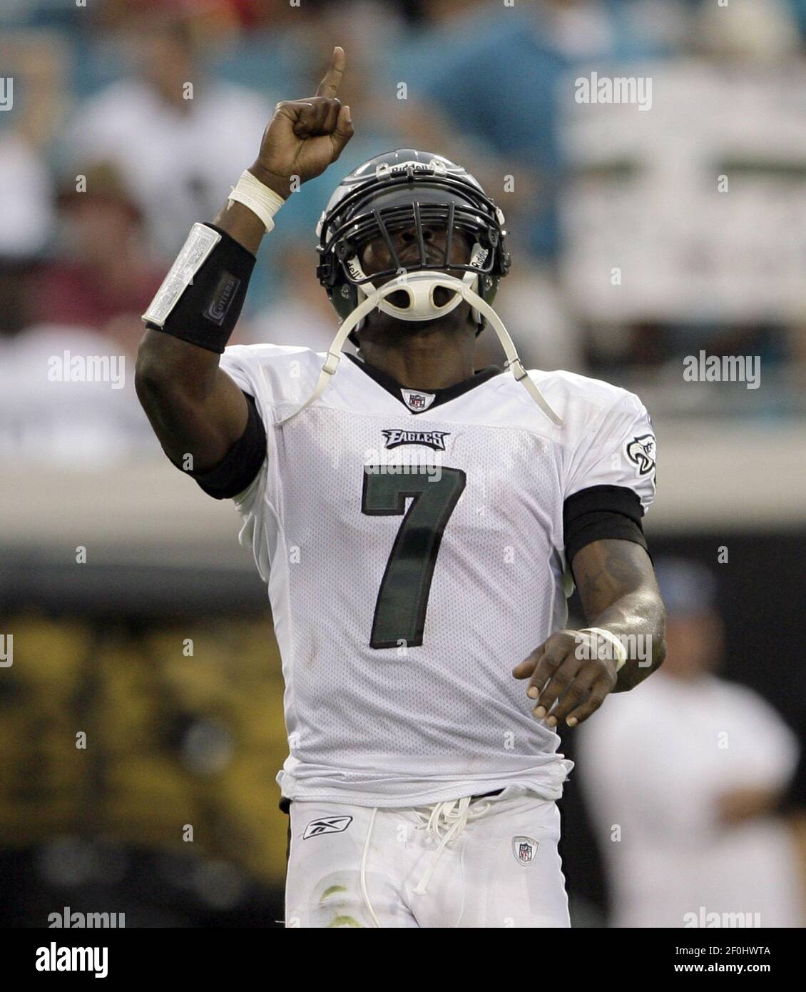 Philadelphia Eagles' Michael Vick celebrates his touchdown pass against ...