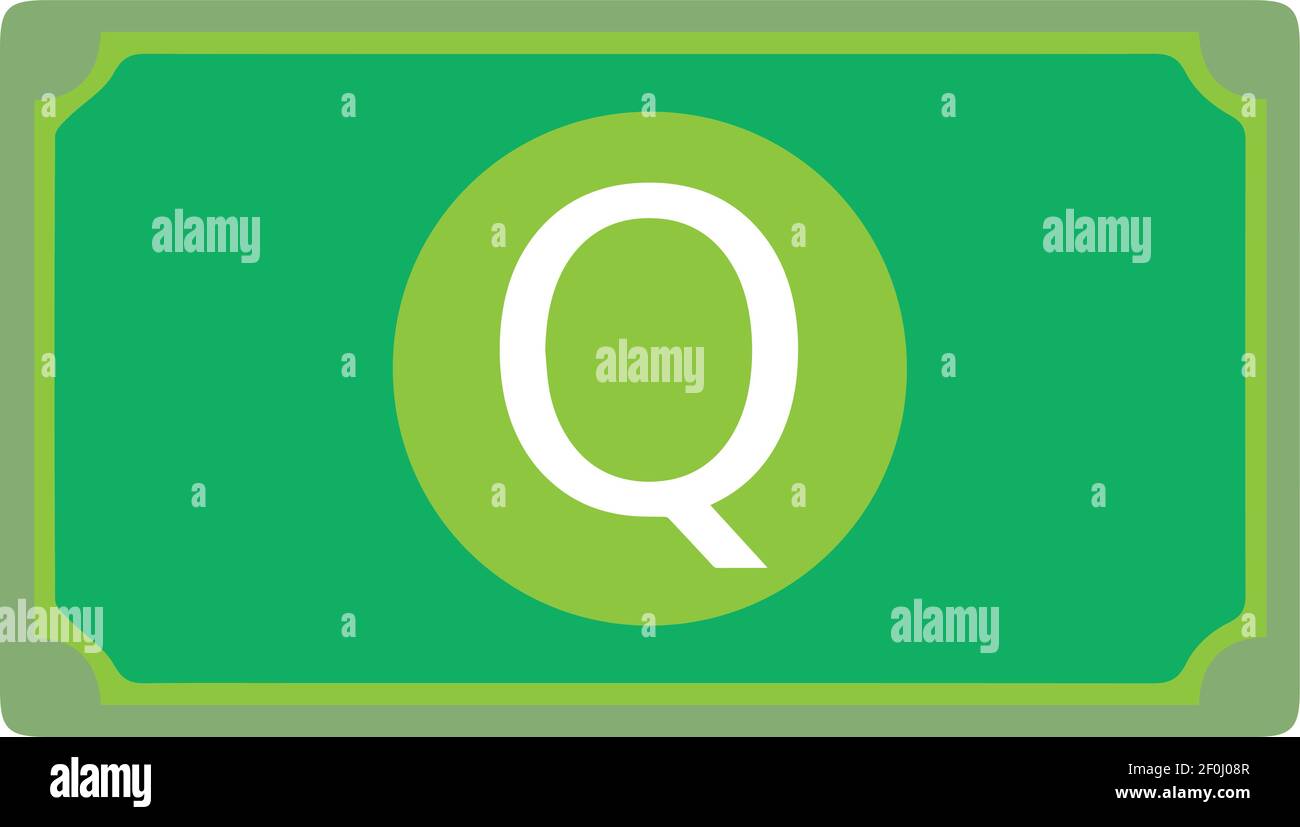 Guatemala Quetzal currency Sign Green Note icon Vector for mobile apps ...