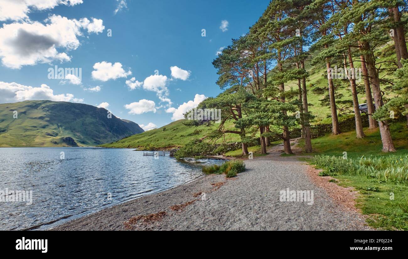 The Landscape of Buttermere Lake in Lake District National Park, Cumbia ...