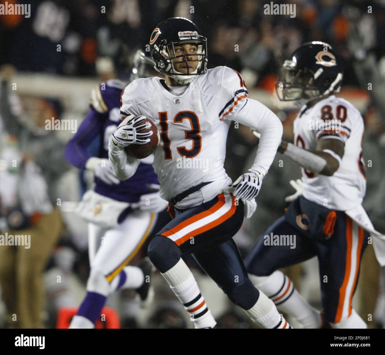 Chicago Bears wide receiver Johnny Knox (13) runs for a touchdown ...