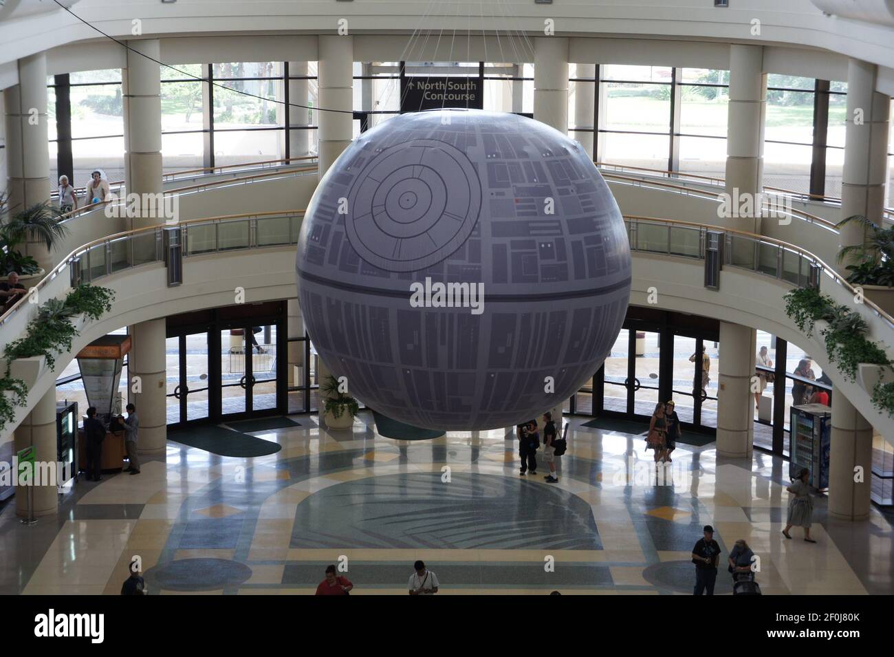 A Giant Death Star model is shown at the Star Wars Celebration V in ...