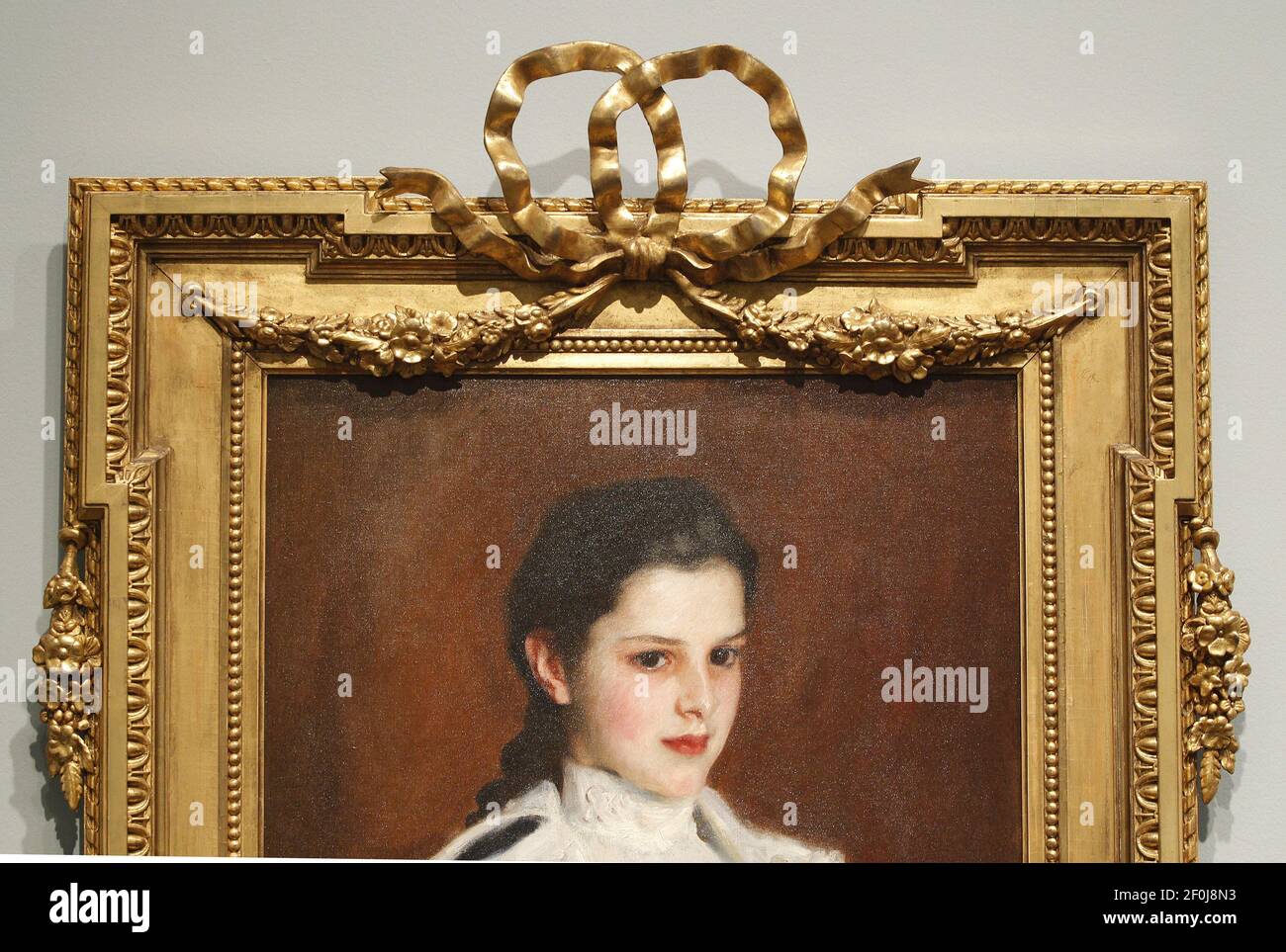 An ornate and delicate frame surrounds the painting "Alice Vanderbitl ...